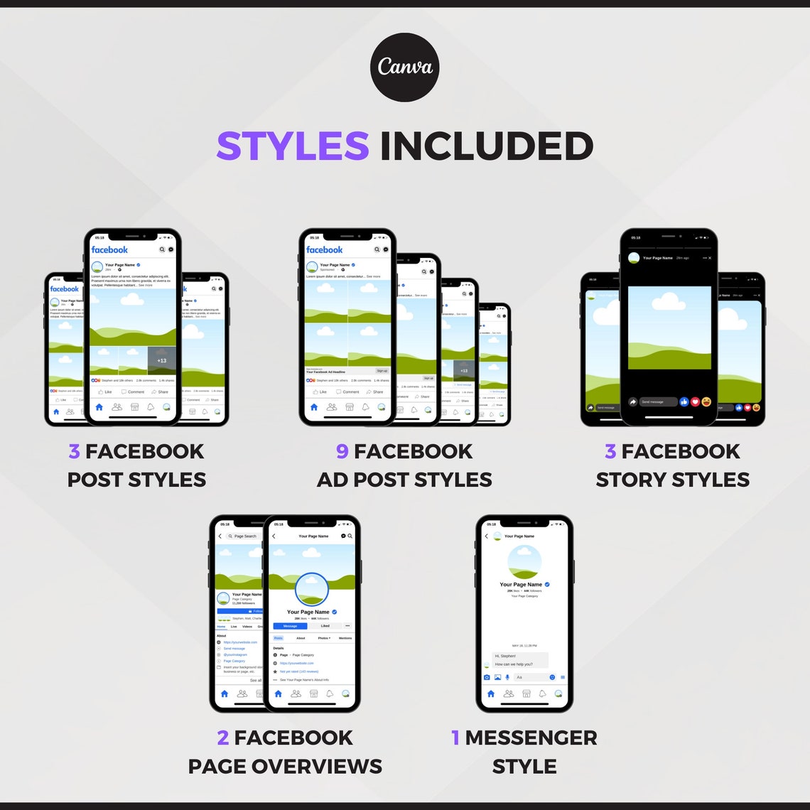 28 Instagram & Facebook Mockup Templates Fully Customizable - Etsy