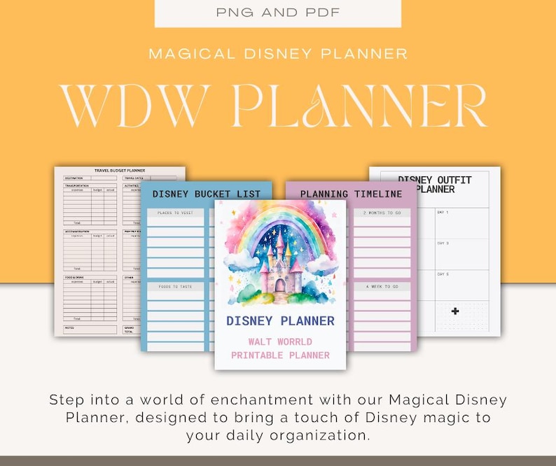 Magical Disney Planner | Digital & Printable | WDW Guide Daily, Budget ...