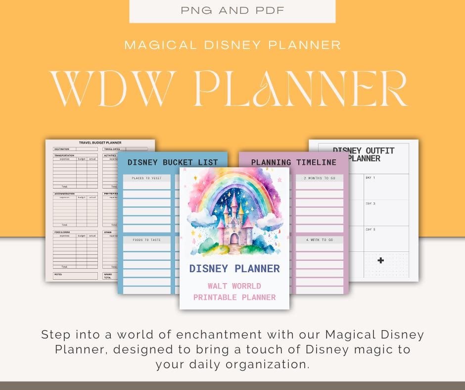 Magical Disney Planner | Digital & Printable | WDW Guide Daily, Budget ...