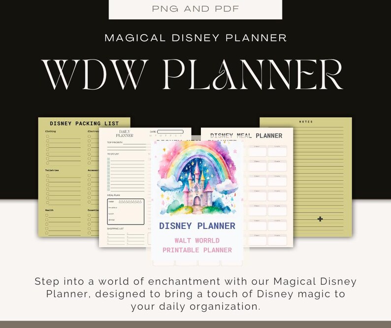 Magical Disney Planner Digital & Printable WDW Guide Daily, Budget ...