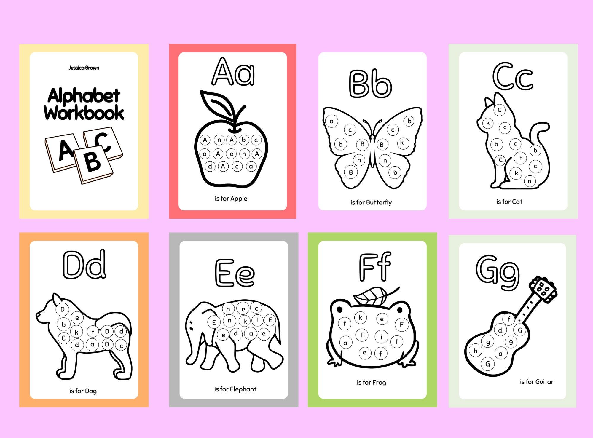 Colorful Educational Printable Alphabet Worksheet - Fun & Engaging ABC ...
