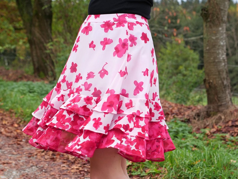 Flounce Skirt Sewing Pattern HOLLY in Sizes 34-46 (4-16) | Digital ...