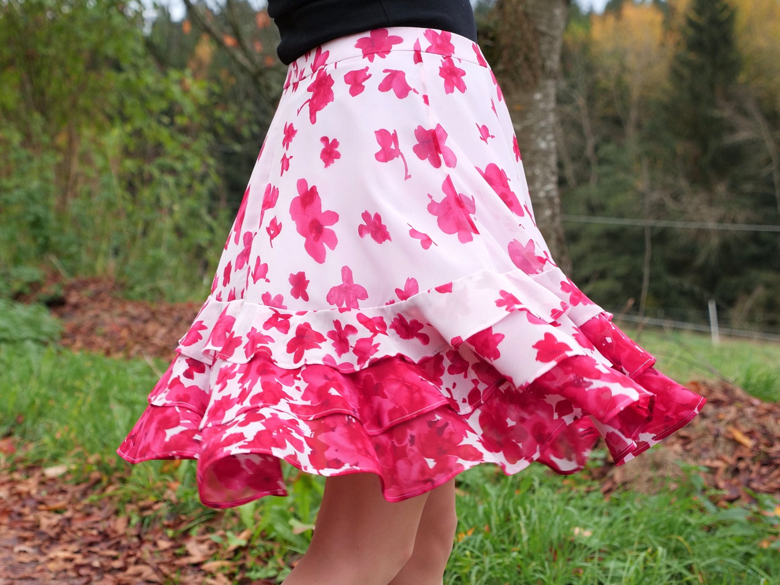 Flounce Skirt Sewing Pattern HOLLY in Sizes 34-46 (4-16) | Digital ...