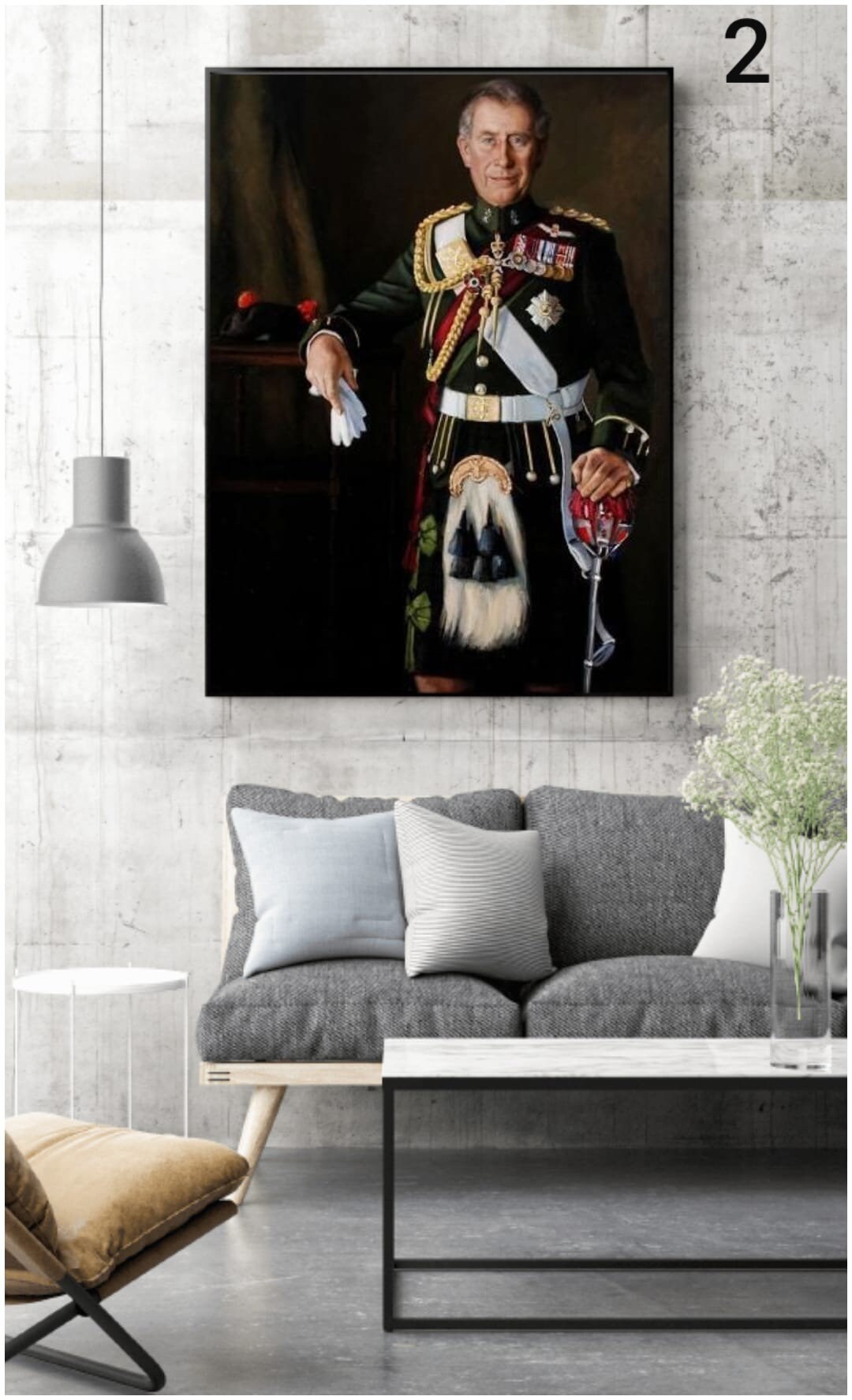 King Charles Potrait Art Photo Print A3 A4 A5 A6 matt satin gloss sold ...