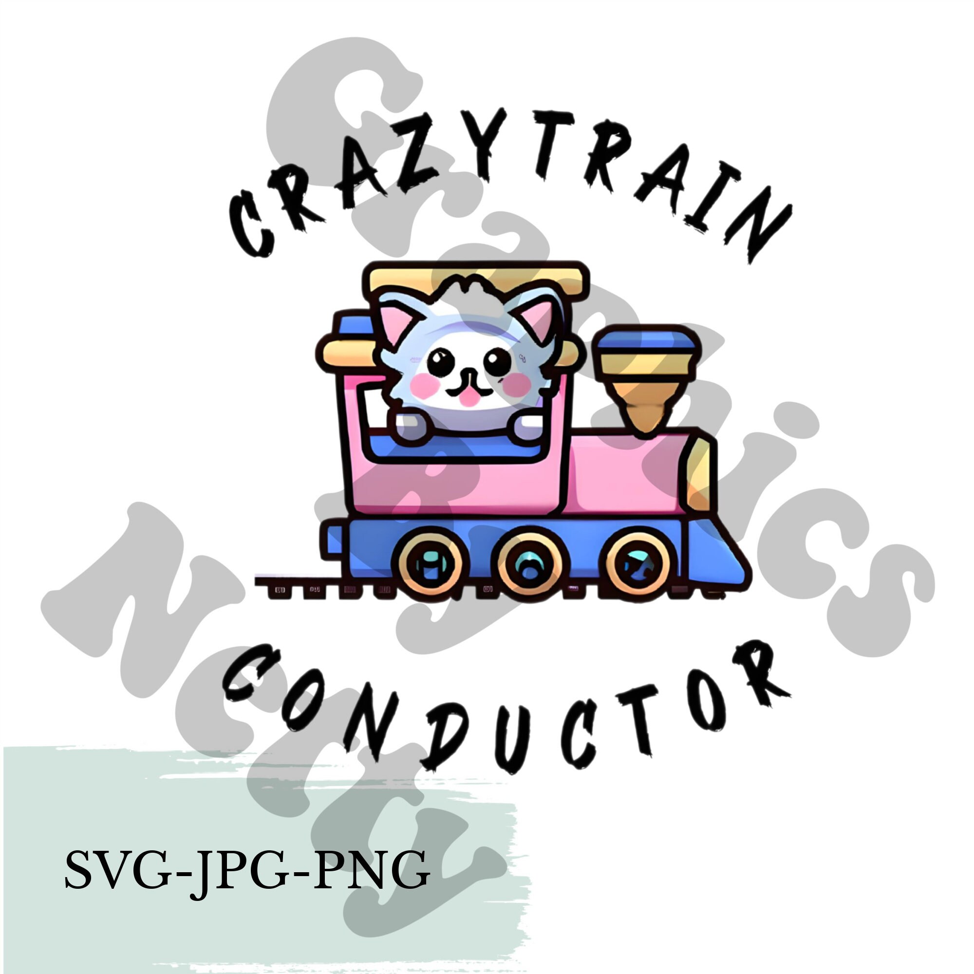 Crazy Train Conductor Svg Png Jpeg Format Commercial Use - Etsy