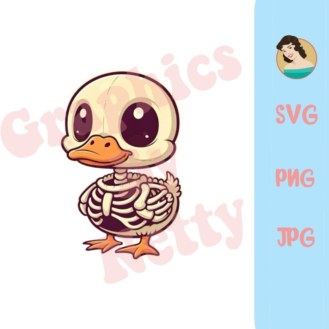 Skeleton Easter Duck Svg Png Jpeg Format Commercial Use Sublimation ...