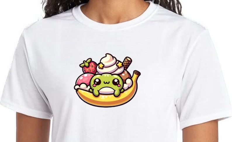 Kawaii Frog Banana Split Jpeg/svg/png Format Commercial Use Digital ...