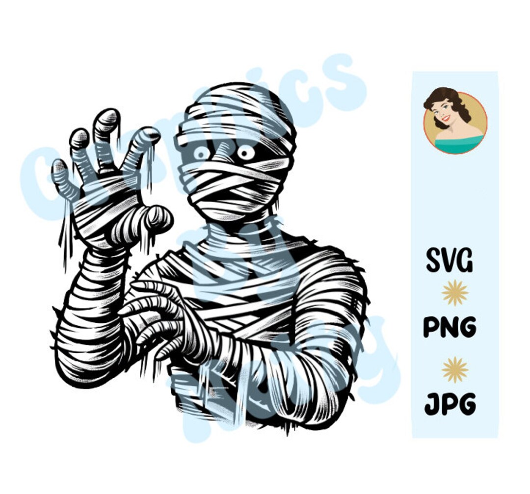 Retro Style Mummy Jpeg/svg/png Format Commercial Use Digital Stamp ...