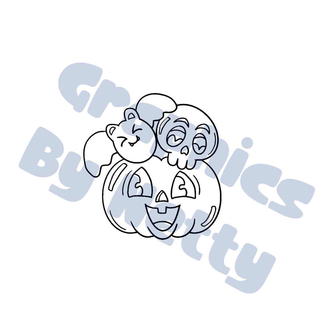 Kawaii Chibi Pumpkin Bat and Skull Svg Jpeg Format Commercial - Etsy