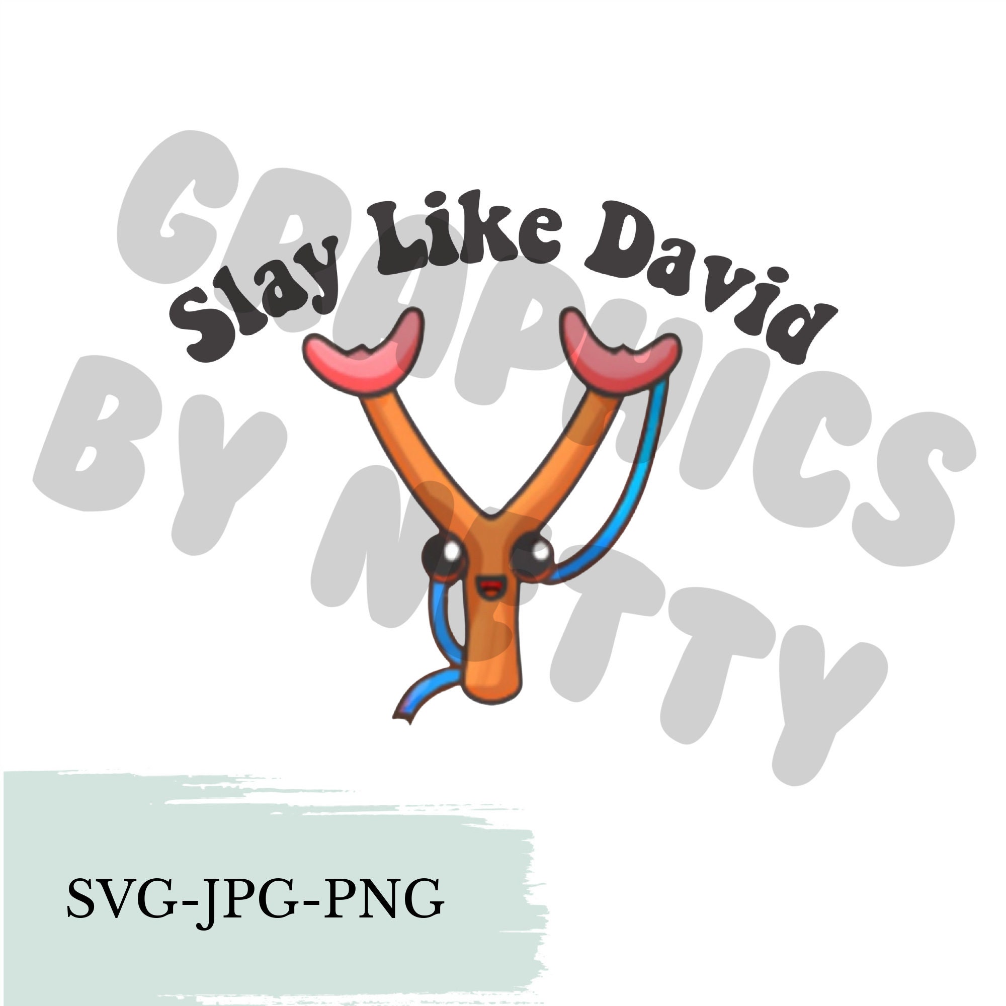 Slay Like David Svg Png Jpeg Format Commercial Use - Etsy