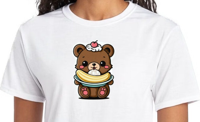 Cute Banana Split Bear Jpeg/svg/png Format Commercial Use Digital Stamp ...