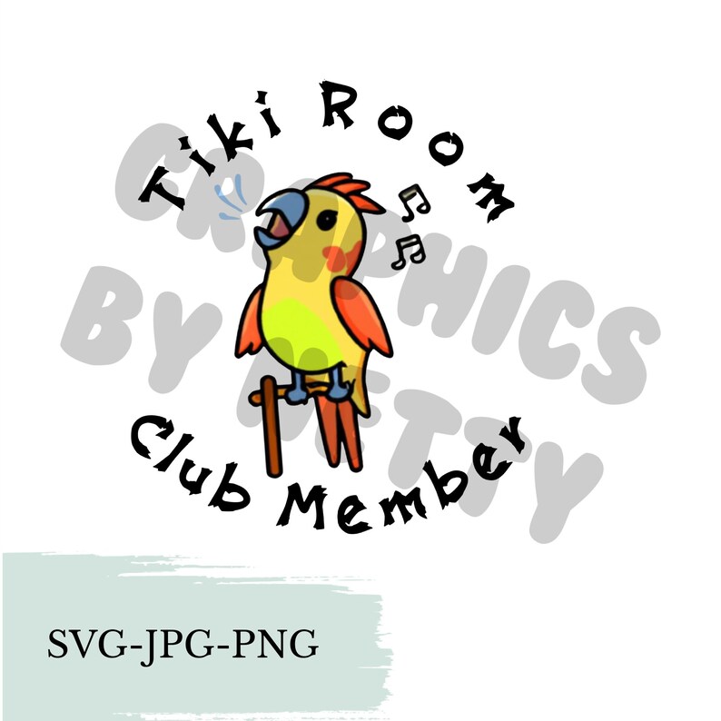 Tiki Room Club Svg Png Jpeg Format Commercial Use - Etsy