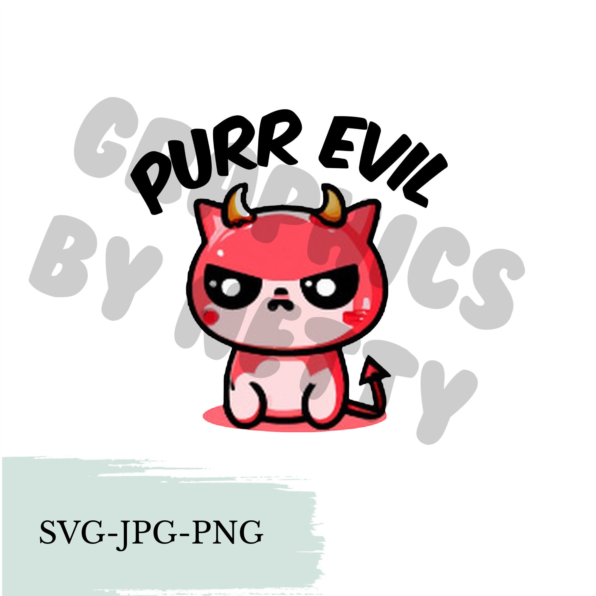 Purr Evil Svg Png Jpeg Format Commercial Use - Etsy