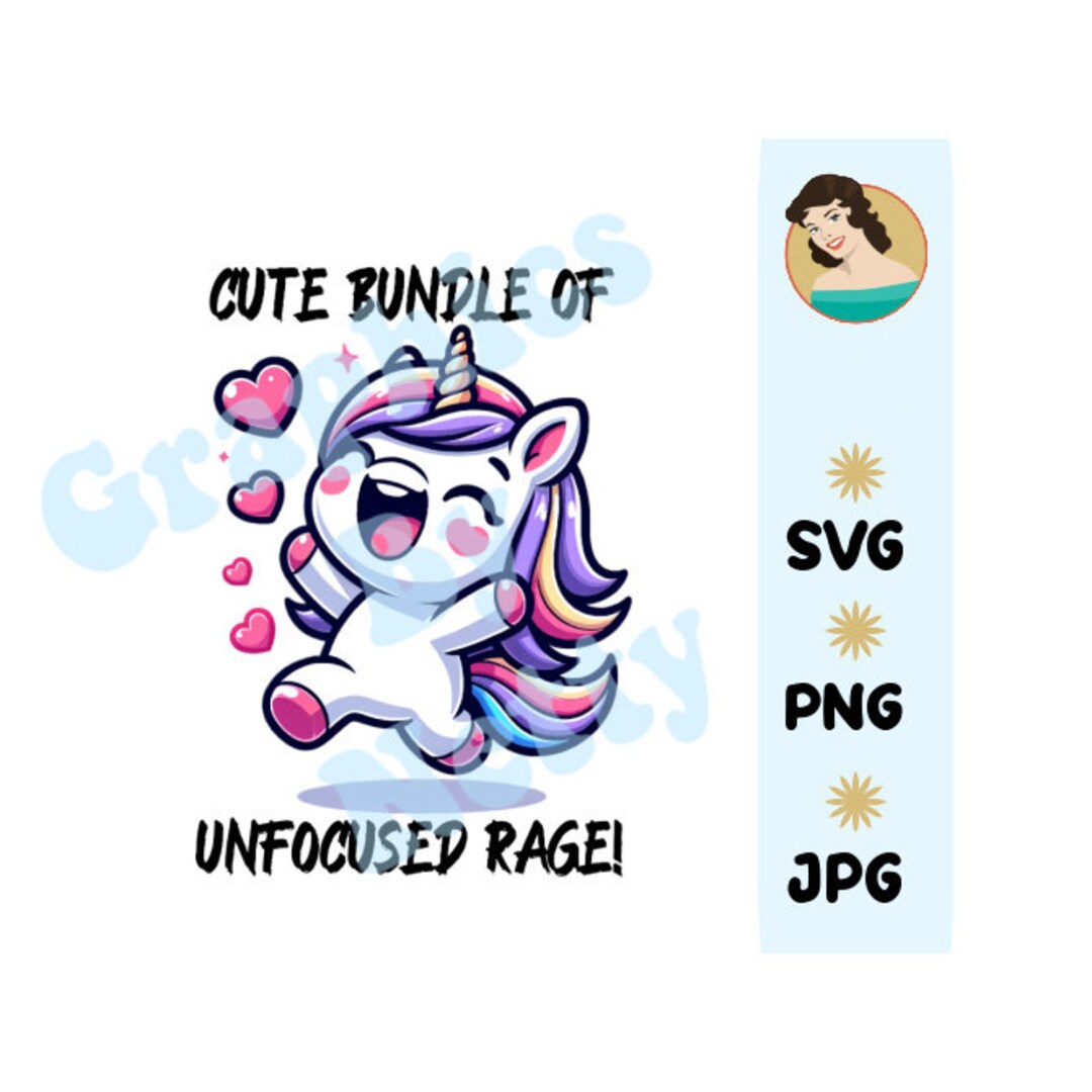 Cute Bundle of Unfocused Rage Svg Png Jpeg Format Commercial Use - Etsy