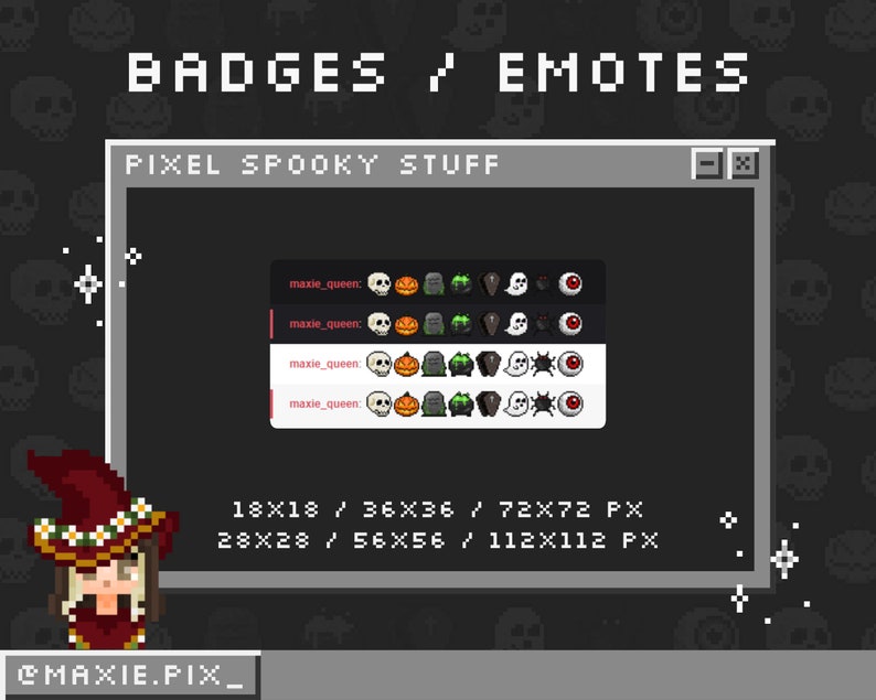 Twitch Badges / Pixel Art / Spooky Halloween Bit Sub Badges / - Etsy