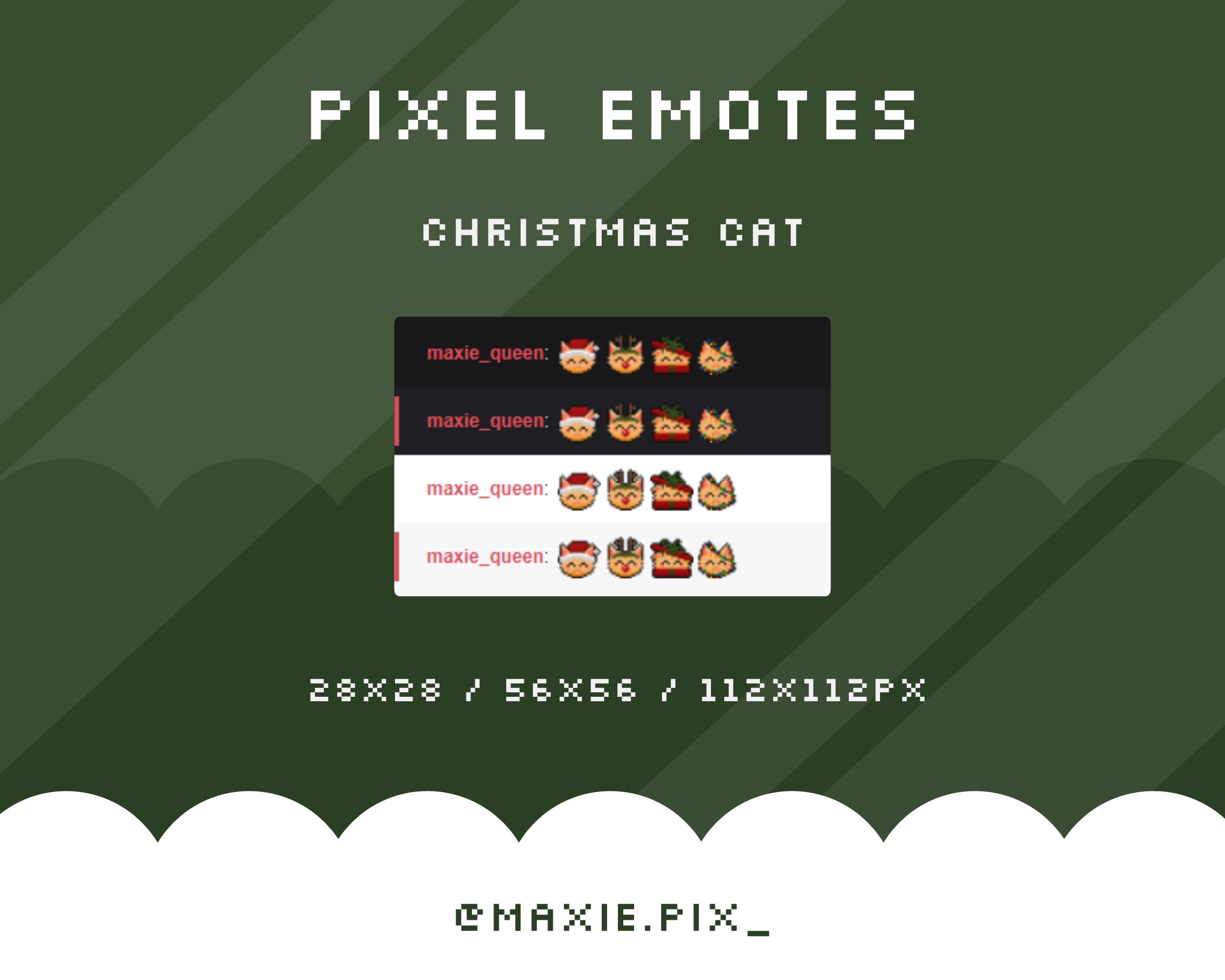 Twitch Emotes / Pixel Art / Christmas Cats / Emotes / Channel Points ...