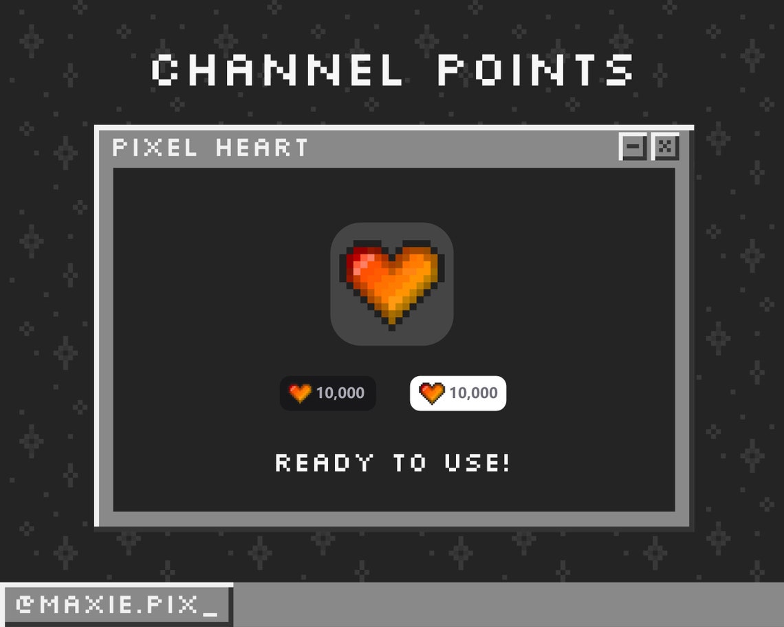 Twitch Channel Points / Pixel Art / Cute Heart Channel Points / Badges ...