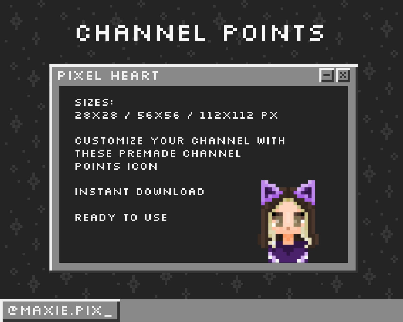 Twitch Channel Points / Pixel Art / Cute Heart Channel Points - Etsy