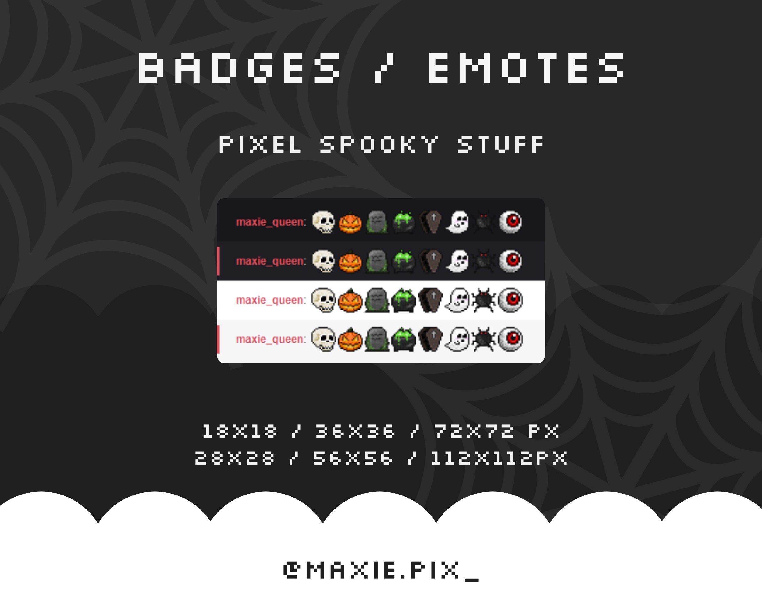 Twitch Badges / Pixel Art / Spooky Halloween Bit Sub Badges ...