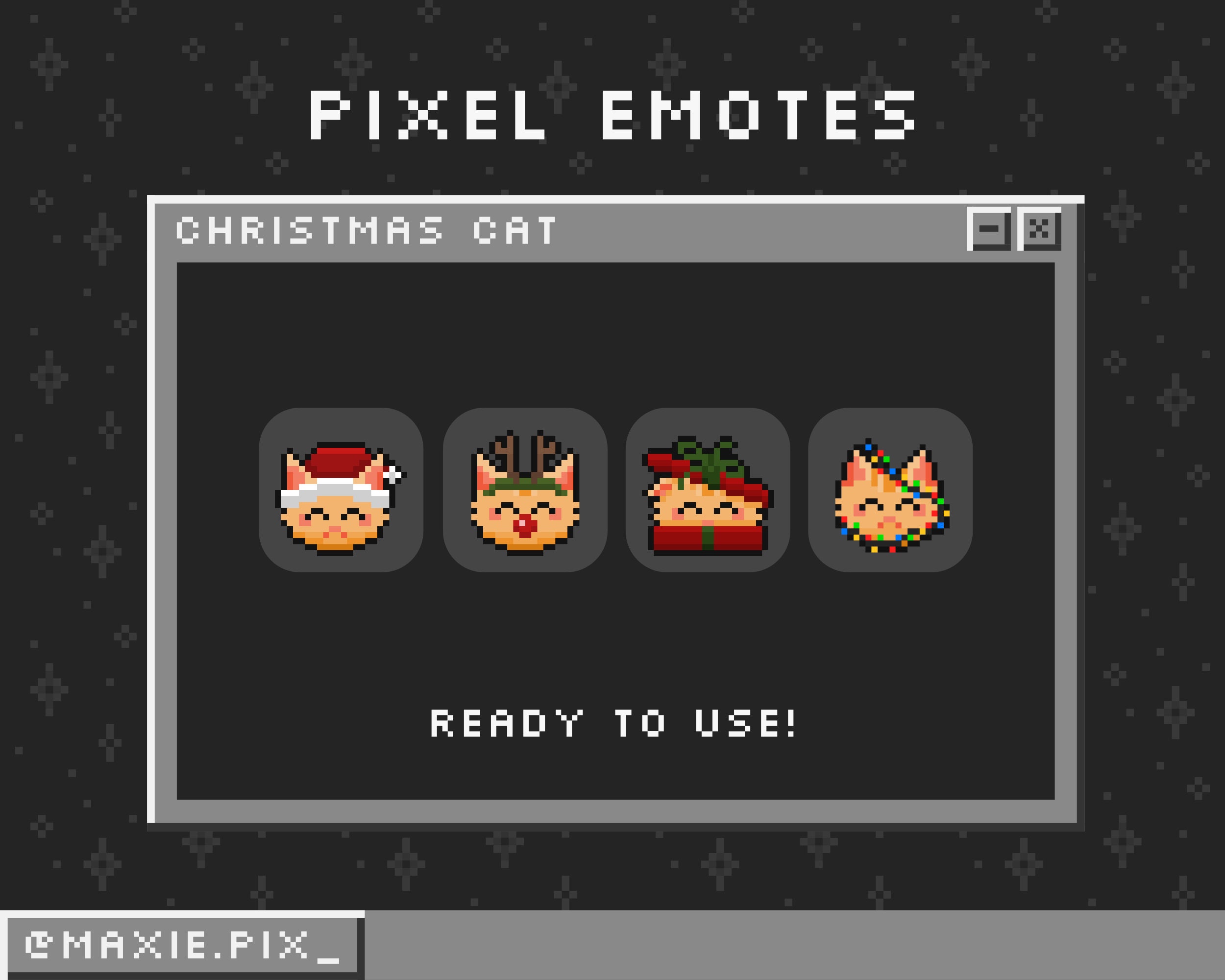 Twitch Emotes / Pixel Art / Christmas Cats / Emotes / Channel Points ...