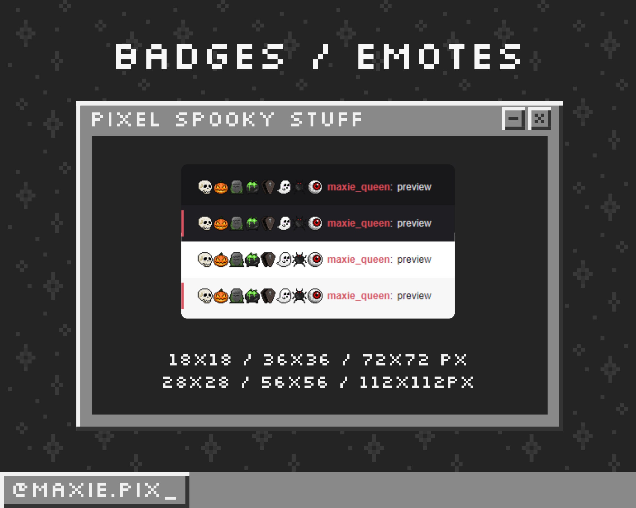 Twitch Badges / Pixel Art / Spooky Halloween Bit Sub Badges / - Etsy