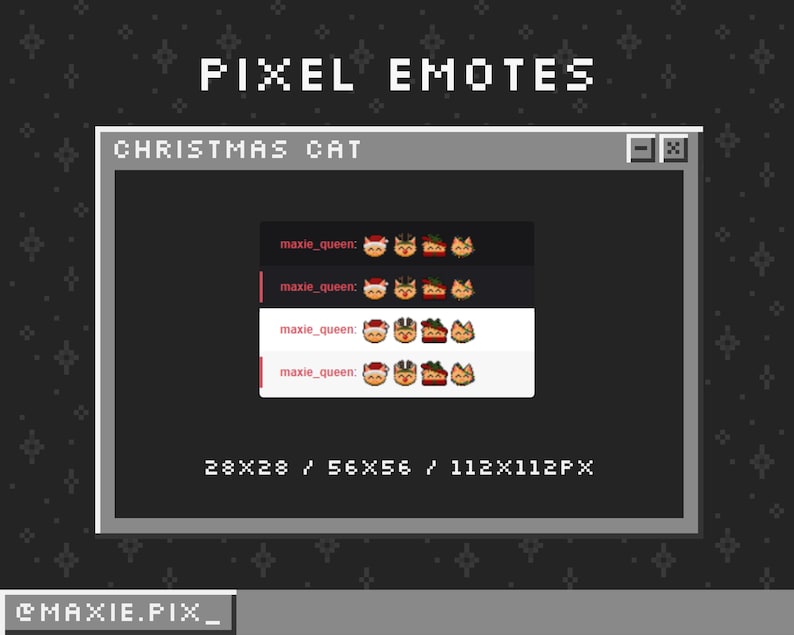 Twitch Emotes / Pixel Art / Christmas Cats / Emotes / Channel Points ...