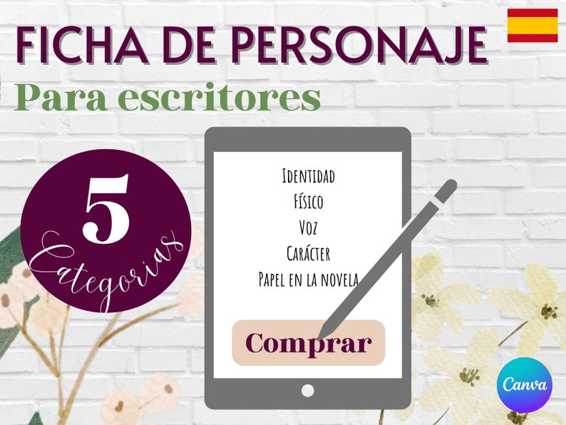 Plantilla DEFINITIVA Ficha De Personaje Para Escritores Canva - Etsy