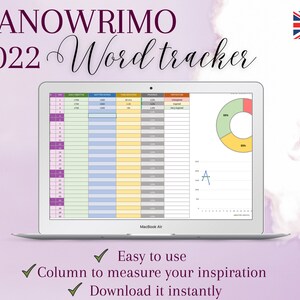 Nanowrimo 2022 Word Tracker Template - Etsy