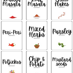 Spice Labels - Etsy