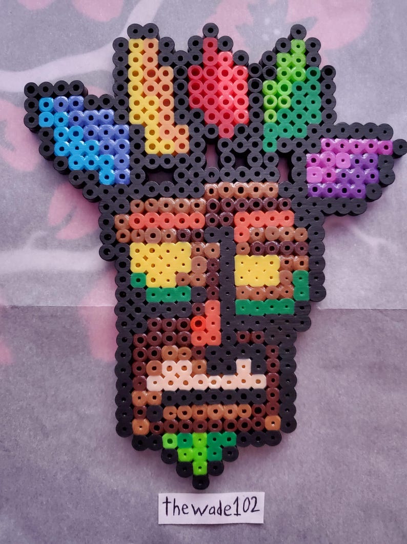 Aku Aku (crash Bandicoot) Perler Bead - Etsy