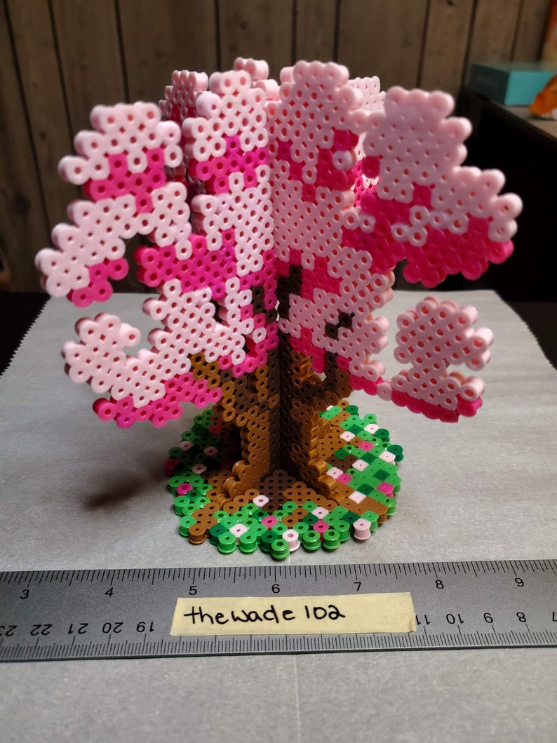 Sakura Tree 3D Perler Bead - Etsy