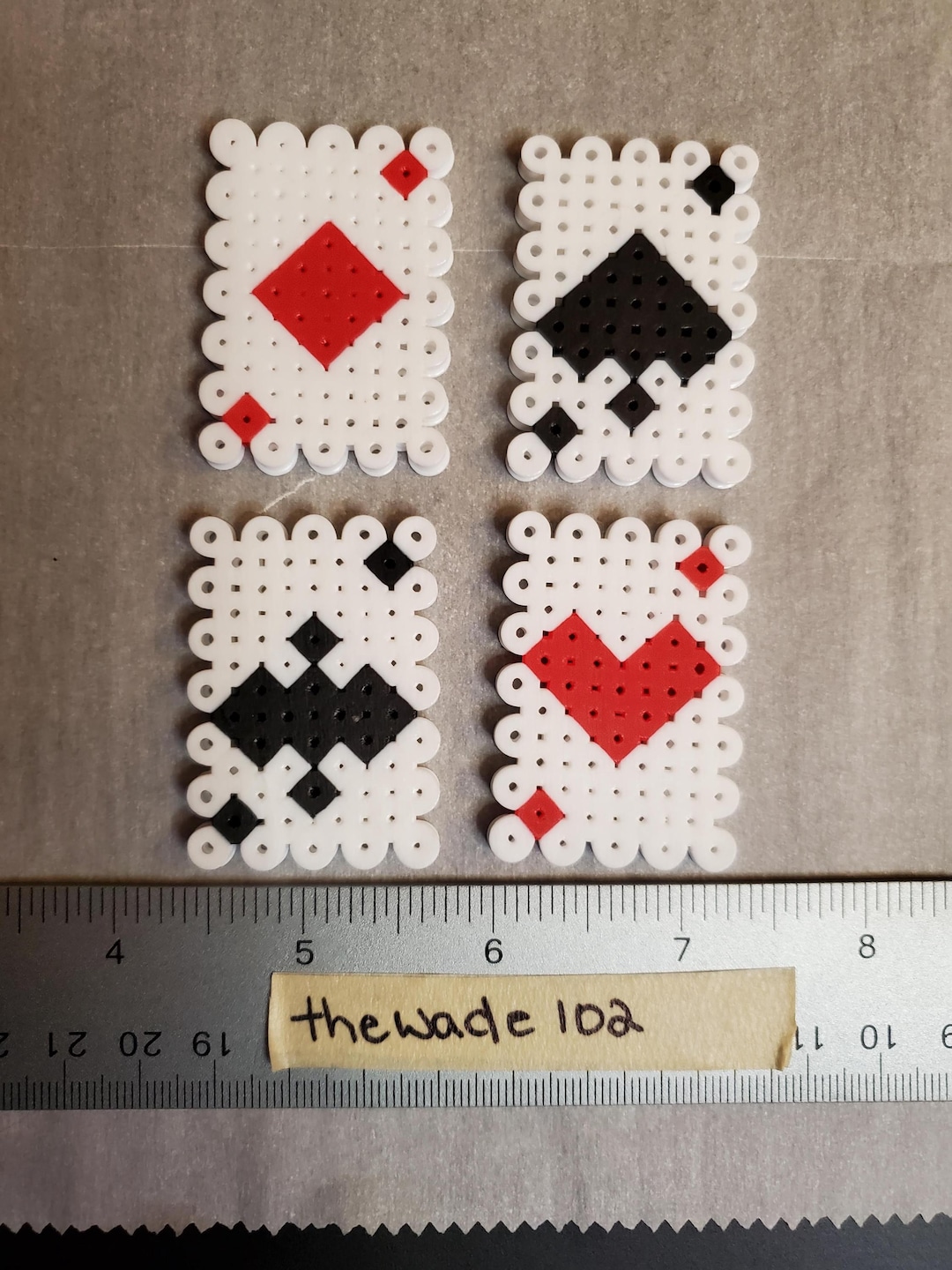 Suit Cards Perler Beads - Etsy