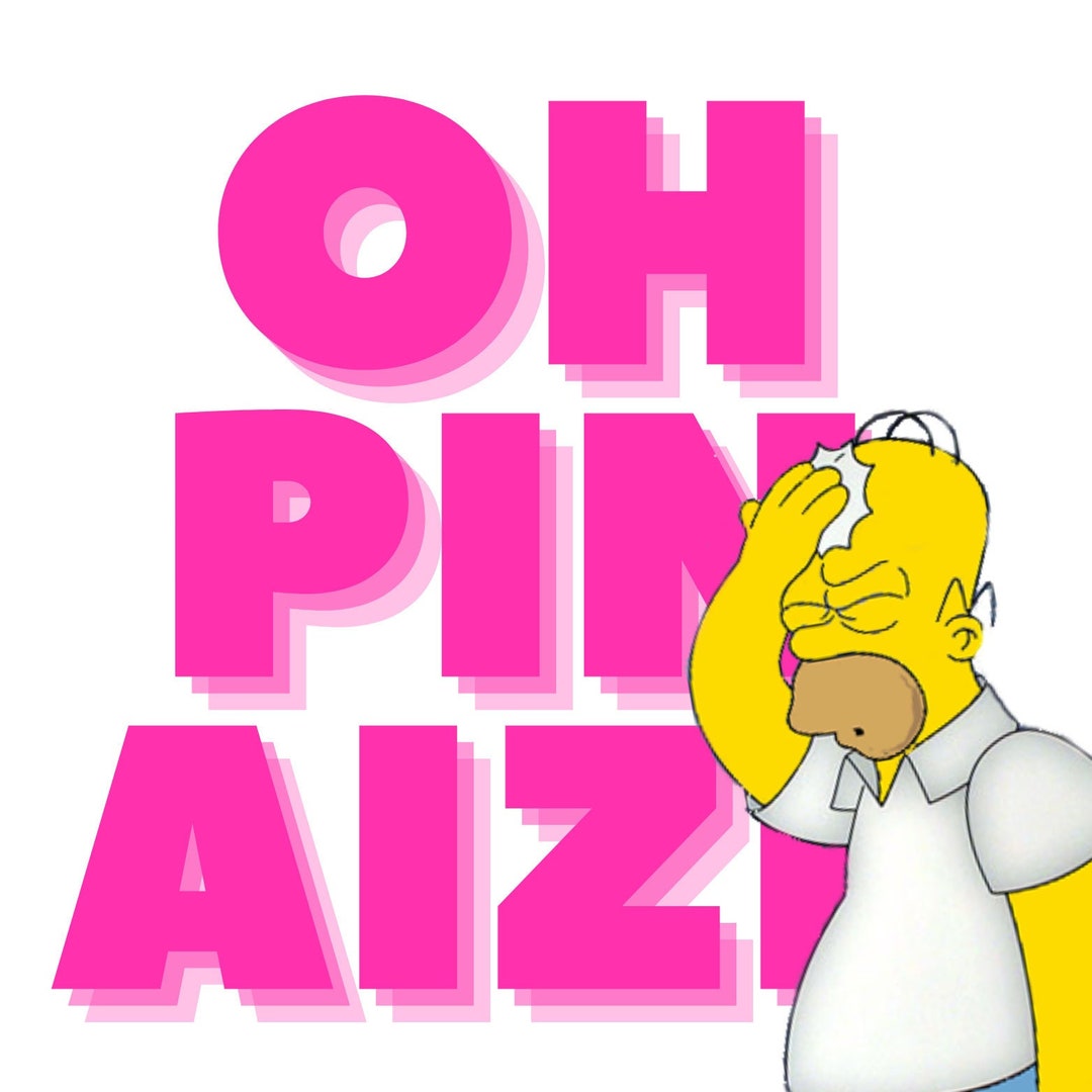 Homer Simpson-oh Pinaize Png - Etsy