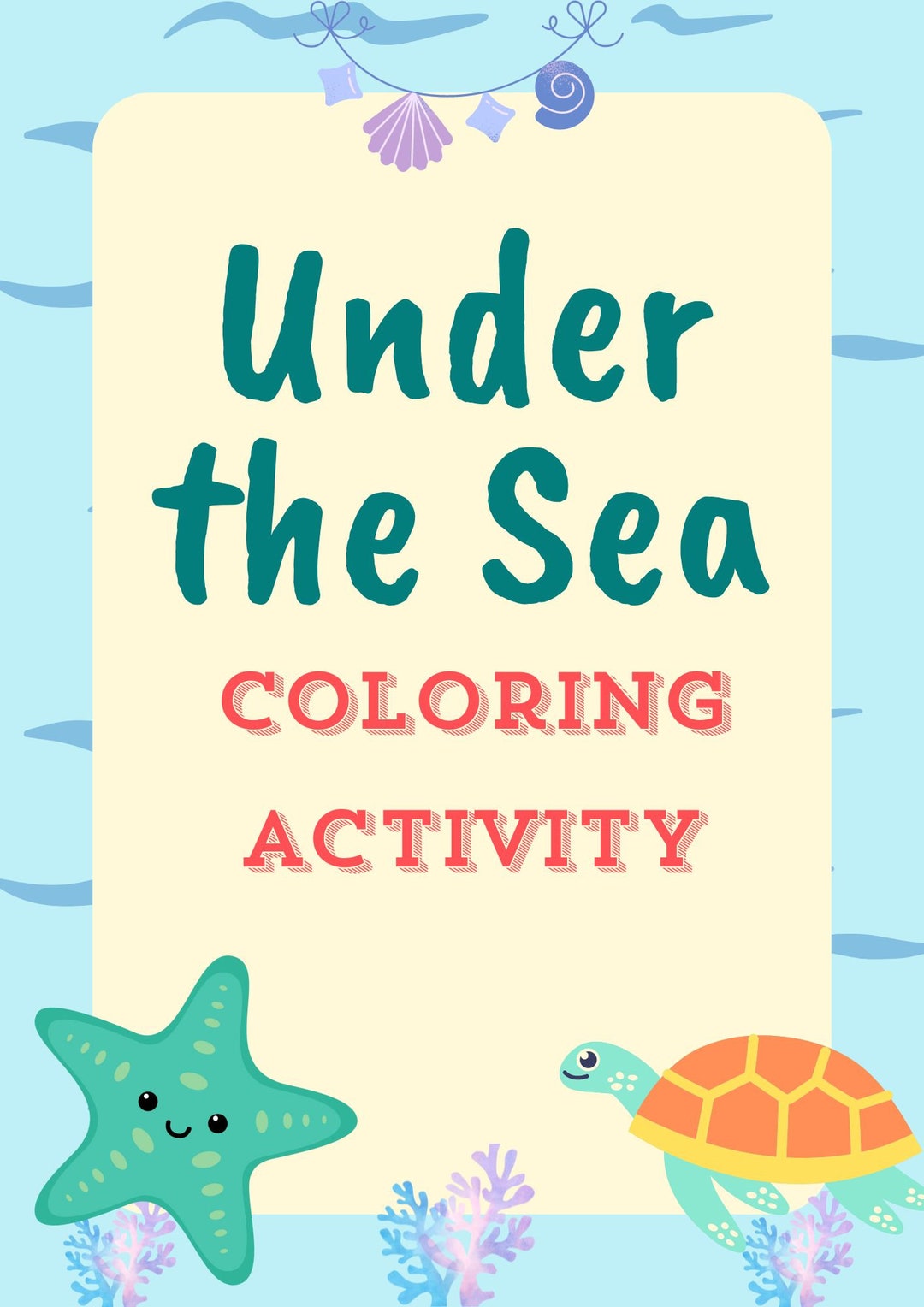 Ocean Wonders: A Sea Life Coloring Adventure - Etsy