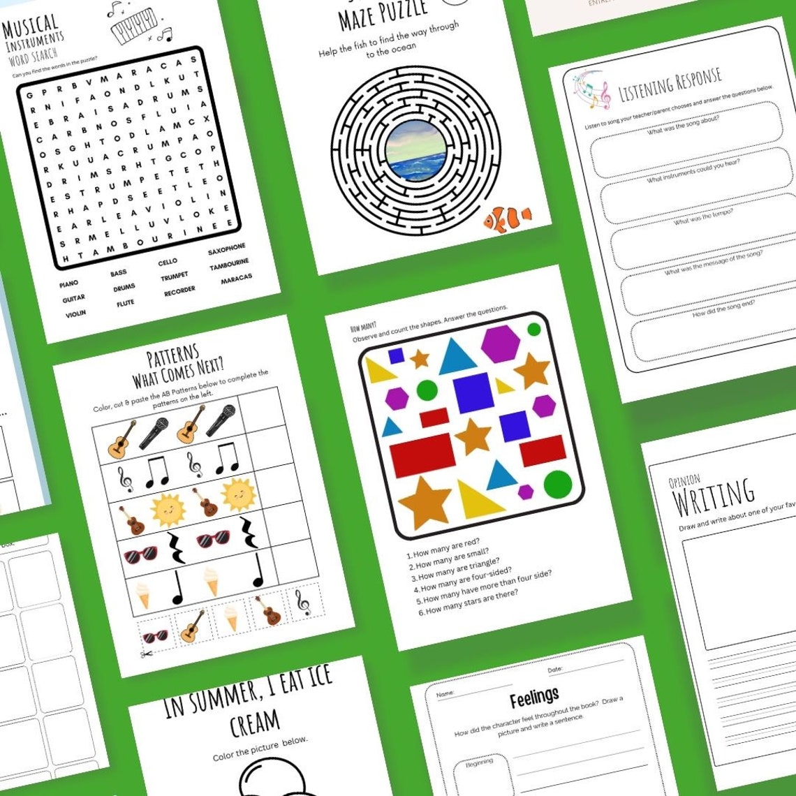 Summer Themed Music Activity Book - Etsy