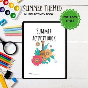 Summer Themed Music Activity Book - Etsy