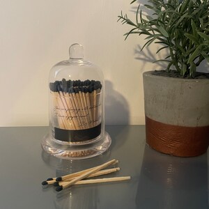 Bell Jar Quote Cloche Long Match Pot Black or White Matches Candle Care ...