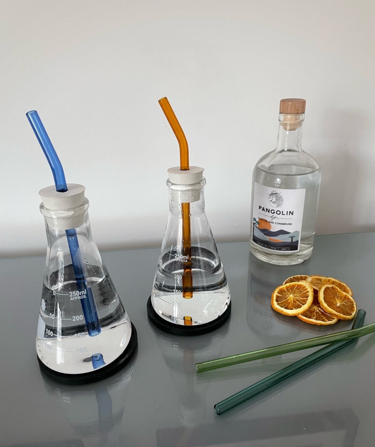 Lab Flask Chemistry Drinking Glasses Handmade Home Decor Etsy