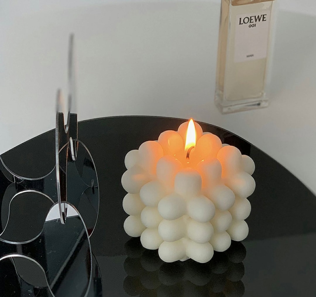 Spikey Bubble Geometric Cube Chunky Fragranced Soy Wax Candle - Etsy