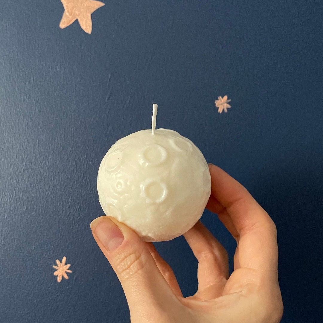 Full Moon Space Planet 3d Sphere Soy Wax Candle Fragranced Sculpture - Etsy