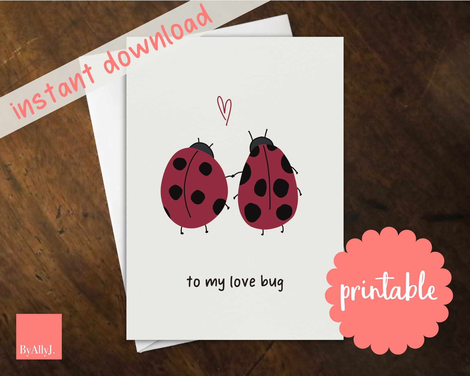 Printable Valentines Card. Cute Printable Card. Downloadable Valentine ...