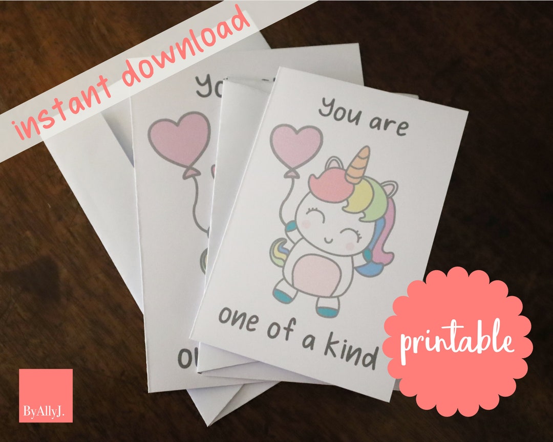 Printable Valentines Card. Cute Printable Card. Downloadable Valentine ...