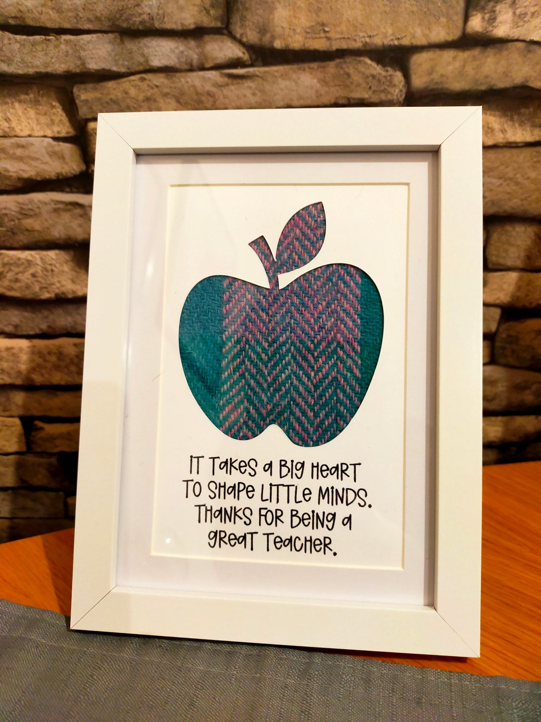 Teacher Thank You Tweed Frame - Etsy