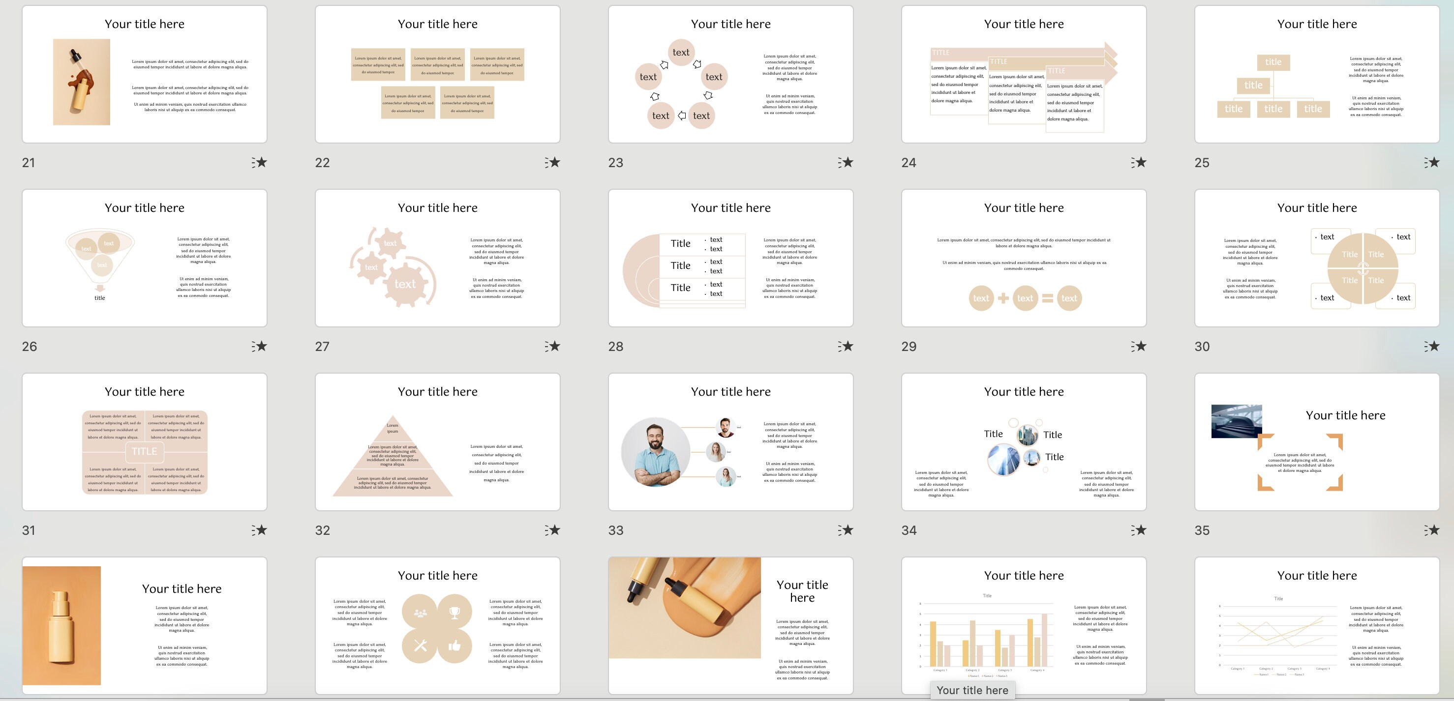 Beige Cosmetic Makeup Minimal Power Point Presentation Template Pptx ...