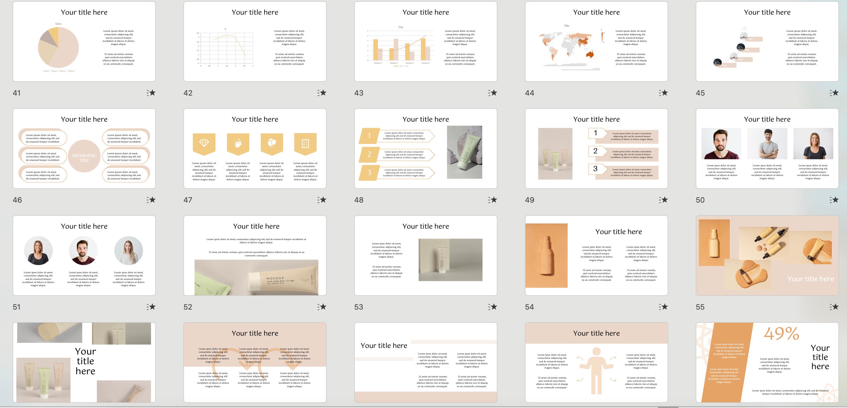 Beige Cosmetic Makeup Minimal Power Point Presentation Template Pptx ...