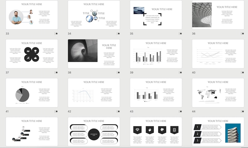 Black&white Minimal Power Point Presentation Template Pptx, Pitch Deck ...