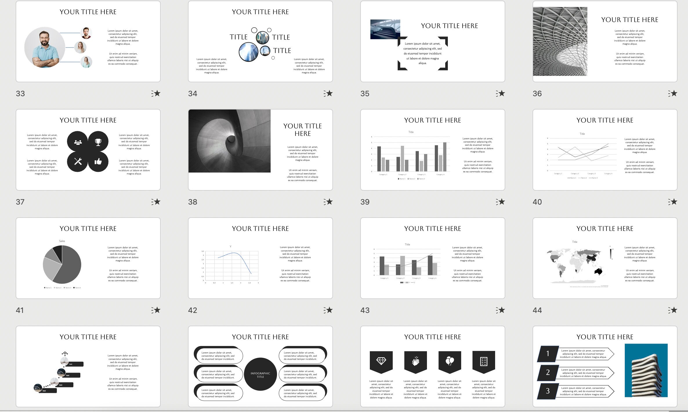 Black&white Minimal Power Point Presentation Template Pptx, Pitch Deck ...