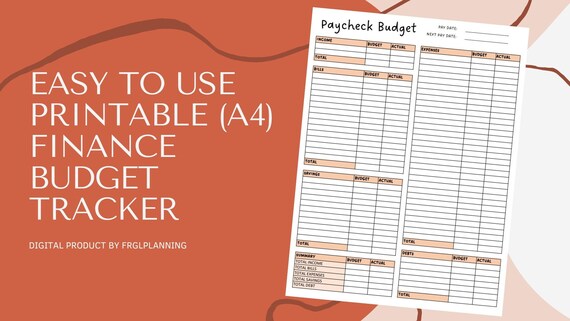 INSTANT DOWNLOAD Budget Overview Template Printable - Etsy