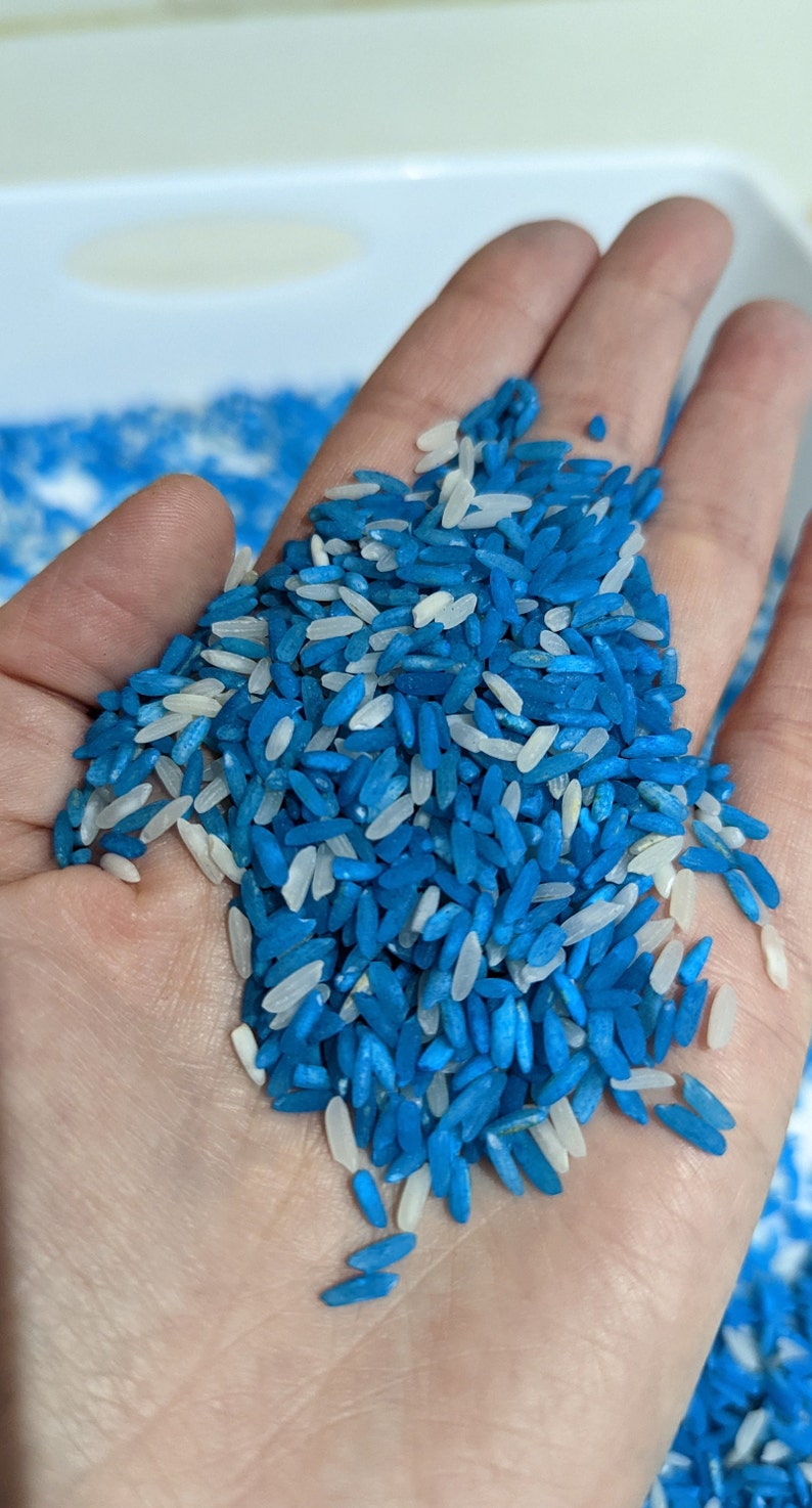 Winter Sensory Bin Rice Mix Sensory Filler Mix Rice Bags for Sensory ...