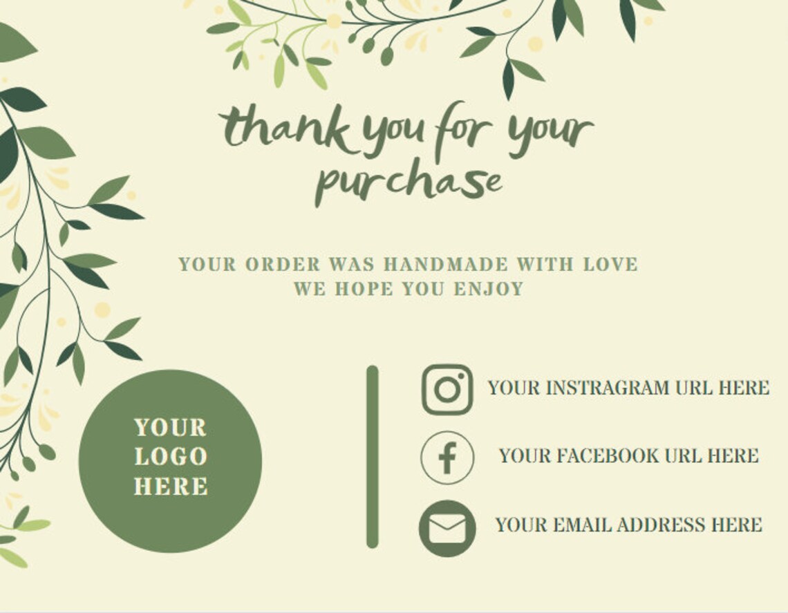 THANK YOU CARD - Etsy